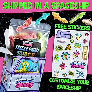 Freeze Dried Gummy Sharks - Premium Candy Shipped in a Box for Extra Protection - Space Age Snacks Space Sharks Freeze Dry Candy for All Ages (3 Ounce)