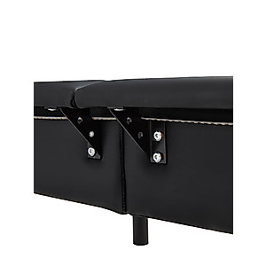 Jintop Full Size Upholstered Platform Bed with Sensor Light and Ergonomic Design Backrests,Floating Style Bed Frame w/ 12 Slat Support,for Kid Teen Adult,Black