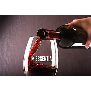 Because I'm Essential 15oz Stemless Crystal Wine Glass - Nurse Graduation Ideas - Funny Registered Nurses Appreciation Week - CBT Wine Glasses