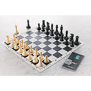 Best Chess Set Ever 4X Classic, Tournament Chess Set with 20 in x 20 in Foldable Silicone Board and Weighted Staunton Pieces, Packs and Travels Easy, Classic XL Super Heavyweight Edition