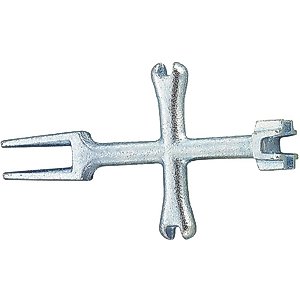 Edward Tools Pop-Up Plug and Drain Strainer Wrench - Zinc Plated Iron - Fits Most Sink Pop-Up Plugs and Tub Strainers