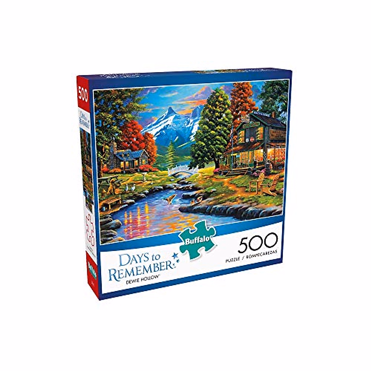 Buffalo Games - Days to Remember - Dewie Hollow - 500 Piece Jigsaw Puzzle , Orange, Yellow, Green , 21.25"L X 15"W