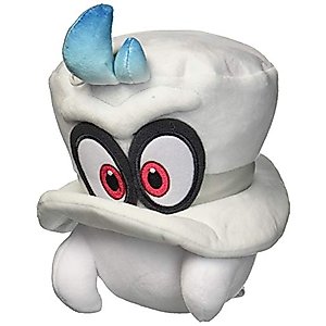 Little Buddy 1658 Super Mario Odyssey White Cappy (Normal Form) 7.5" Plush, Multi-Colored