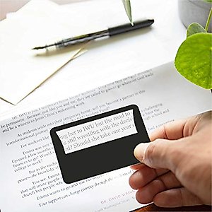 His and Her Credit Card Size Lighted 3X Magnifier Bundle Includes 2 Magnifiers, Each Magnifier for Reading has 3X Fresnel Lens, Use as 3X Magnifying Glass with Light or as Reading Magnifier for Menus