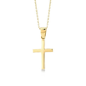 GELIN 14k Solid Gold Cross Necklace for Women