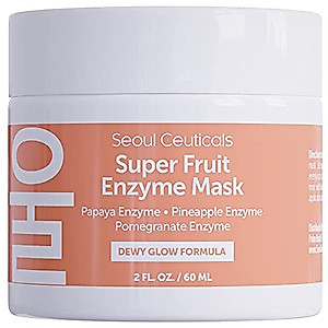 Korean Skin Care Fruit Enzyme Mask – Korean Face Mask K Beauty Face Masks Skincare Contains Skin Brightening Papaya + Pineapple + Pomegranate Extremely Effective Natural Korean Beauty Face Mask 2oz
