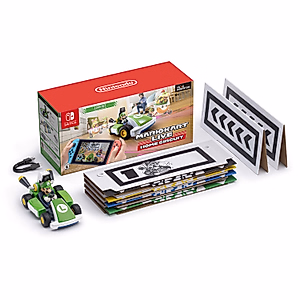 Nintendo Newest Mario Kart Live: Home Circuit - Luigi Set Edition - Holiday Family Gaming Bundle Switch, Switch Lite - Green - iPuzzle 6ft USB Extension Cable + HDMI Cable