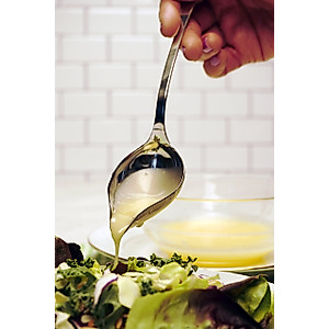 RSVP International Endurance Culinary Sauce Spoon, Mini Ladle with Gravy Pour Spout, Dishwasher Safe, 18/8 Stainless Steel, 9x1.75x2"