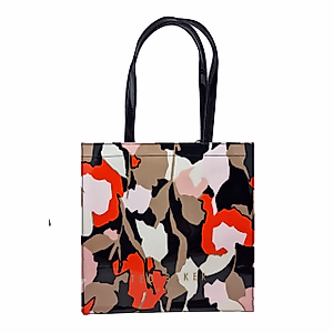 Ted Baker Camocon Retro Flood Small Pritnted Icon Tote Bag Grab Bag PVC, Black, Small