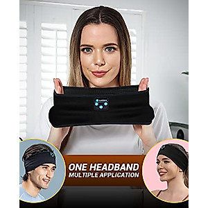 Lavince Sleep Headphones - Headband Headphones - Bluetooth Headband Sleep Headphones for Side Sleeper, Elastic Music Sleeping Band Cozy ASMR Wireless Eye Mask Tech Gadgets Gifts for Women Men