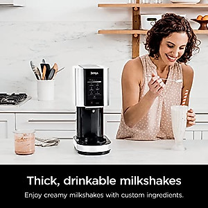 Ninja CREAMi Ice Cream Maker, 7 One-Touch Programs, with (2) Pint Containers & Lids, Compact Size, White