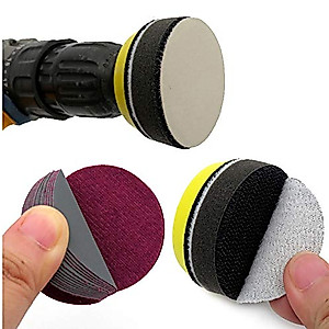 180 Pieces 1 Inch Sanding Disc, GOH DODD Wet Dry Sandpaper with Soft Foam Pad and Backing Pad 1/8 Inch Shank, 60-10000 Variety Grits Grinding Abrasive Sand Paper for Auto Metal Wood Grass Jewelry