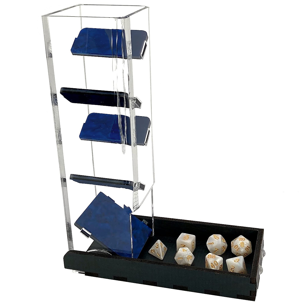 C4Labs Colour Lux Mini Hexagon Dice Tray & Dice Tower-Symphony Blue Bundle