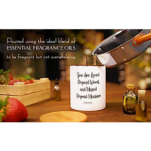 Memorial Candle - LaLeena - Sympathy Candle - Loss of Father Present - Loss of a Mother Sympathy Present - Missing a Friend - Celebration of Life (Loved Beyond Words, Vanilla)