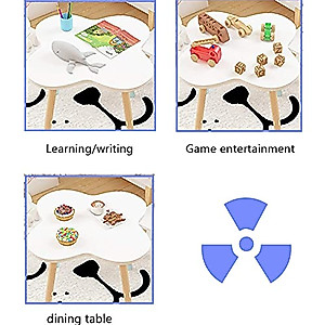 LIRUXUN Wooden Child Desk Chair Set Child Desk Activity Table Study Desk Painting Book Gift Child Dinner Table/Baby Picnic Table