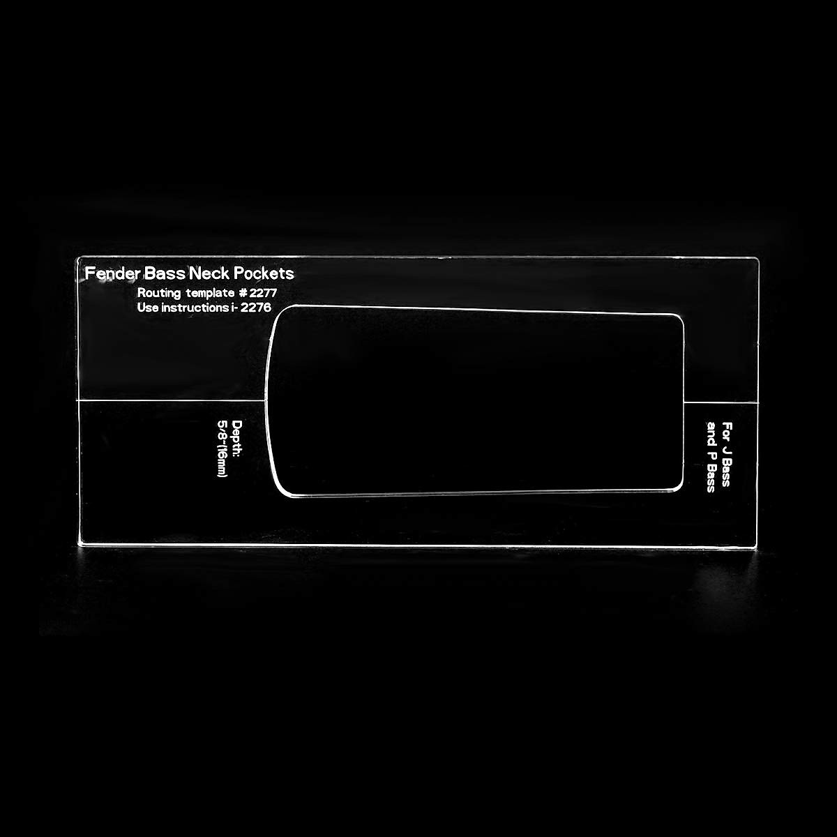 Musiclily Pro CNC Accurate Acrylic Bass Neck Routing Templates for Standard Jazz Bass/P-Bass