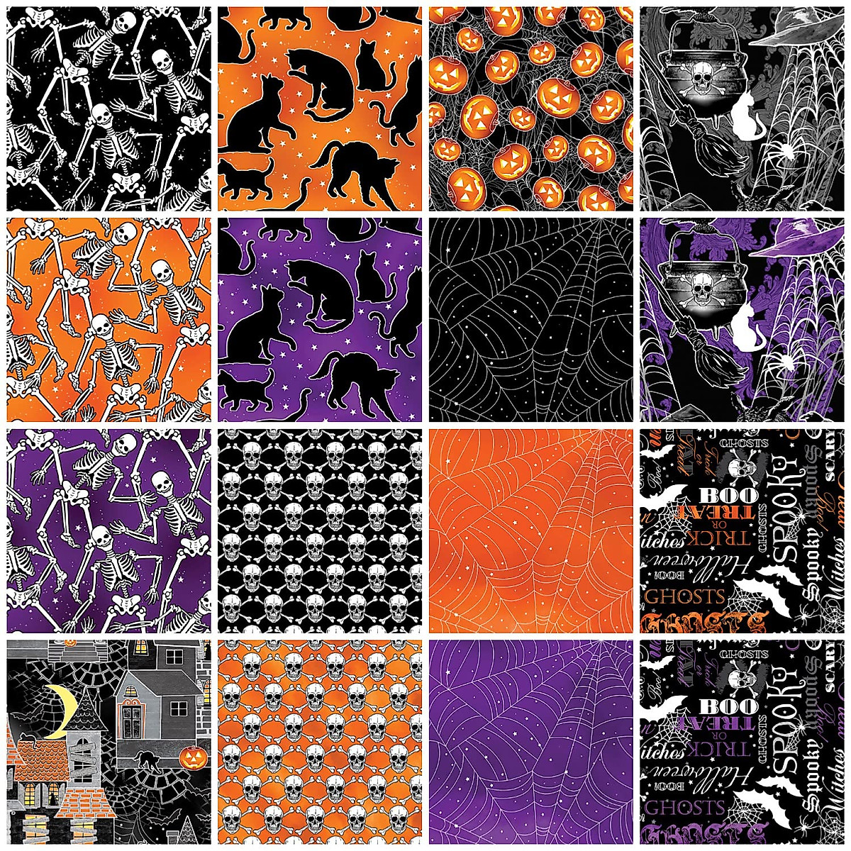 Kanvas Studio Halloween Spirit 10X10 Pack 42 10-inch Squares Layer Cake Benartex 10 Inches HAL10PK 0