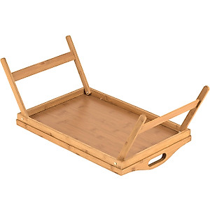 Home-it Bed Tray table with folding legs, and breakfast tray Bamboo bed table and bed tray with legs