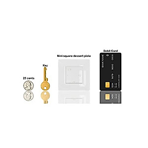 Mini Disposable Appetizer Plates - 100 Pack 2.95 In. x 2.95 in. Crystal Clear Plastic Dessert Plates - Elegant Design for Weddings, Birthdays, and Formal Parties - Stackable and Convenient - BPA Free