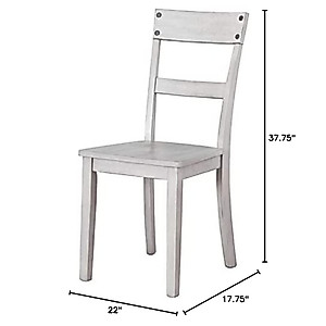 Signature Design by Ashley Loratti Modern Farmhouse Weathered Wood Dining Chair, 2 Count, Gray