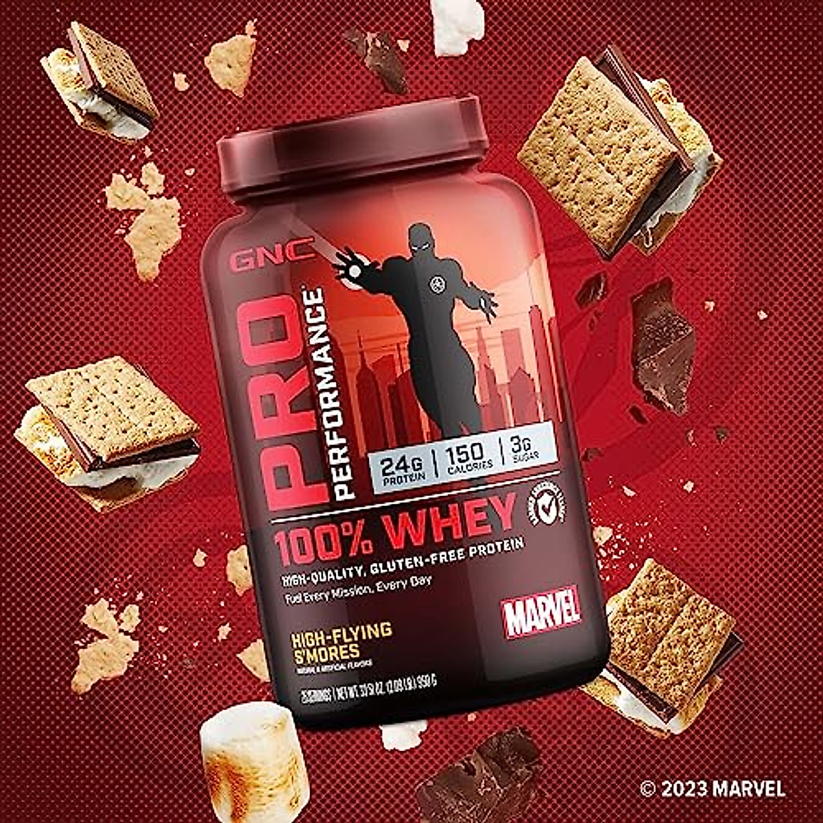 GNC Pro Performance 100% Whey - Marvel: High-Flying S'Mores - 25 Servings