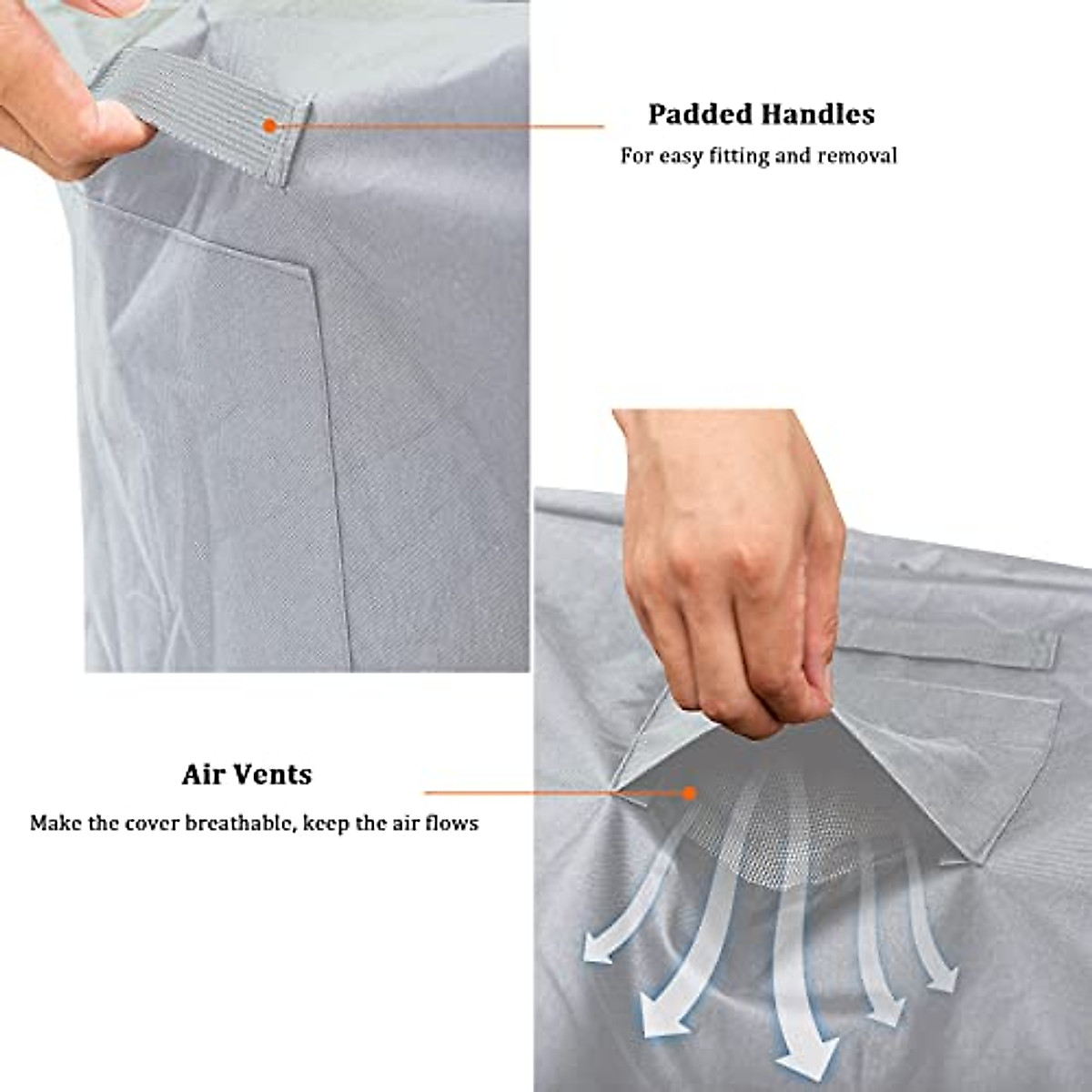 Outdoor Sectional Couch Cover, Patio L-Shaped Sectional Sofa Cover Waterproof, Heavy Duty 600D Oxford Lawn Patio Furniture Set Cover, Garden Furniture Cover 105''L/85 Lx34''Dx31''H Right Facing