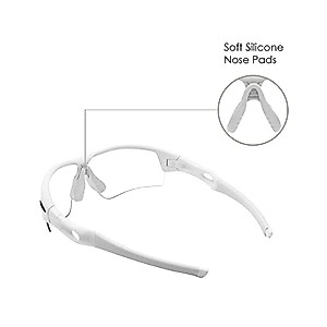 BLAZERBUCK Replacement Nose Piece Pads for Oakley Radar EV/RadarLock/Radar Sunglass - Euro Fit Black + White