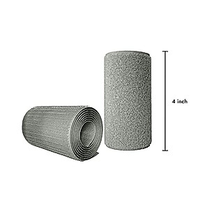 4 Inch Width Gray Sew on Hook Loop Tape Non-Adhesive Gray Nylon Fabric Tape Fastener Set for Military Form Bag Clothes Shoe DIY Craft 1 Yard Length