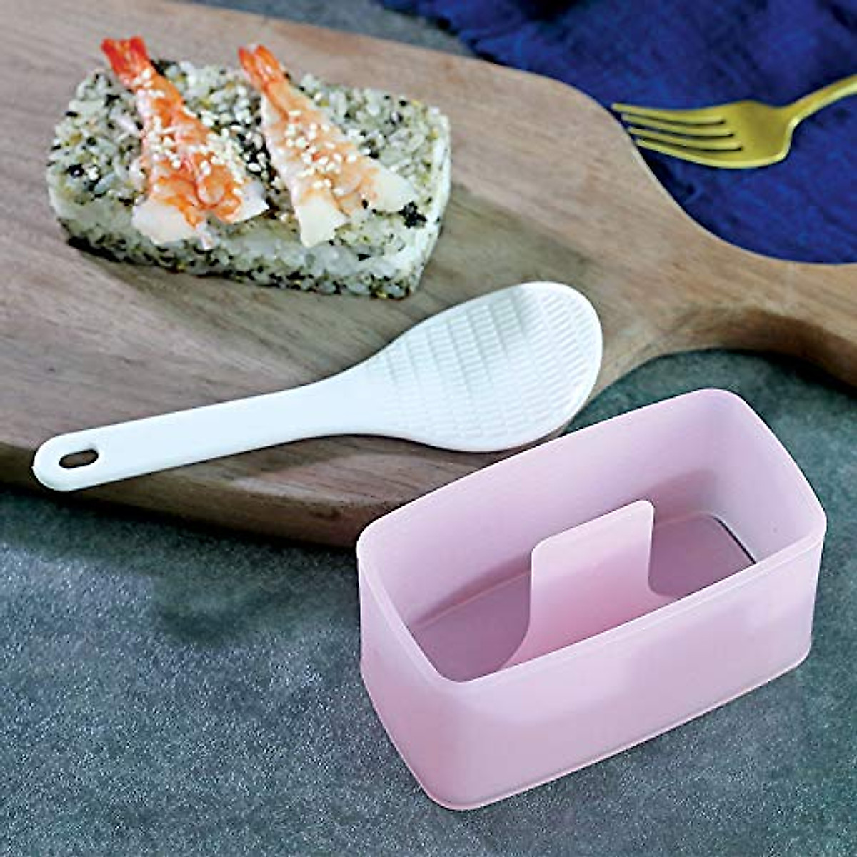 JAMCARI Musubi Maker Press - Non Stick, BPA Free, Luncheon Meat Press, Musubi Maker Mold, Onigiri Mold, Sushi Making Kit with Small Rice Paddle, 2Pack