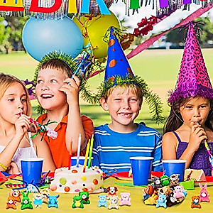 Deekin 100 Pack Mini Stuffed Animals Bulk Small Plush Animal Toys Tiny Stuffed Animals Critter Keychain Set for Kids Party Favors Claw Machine Filler School Prizes Gift Bags Fillers (Jungle Animals)