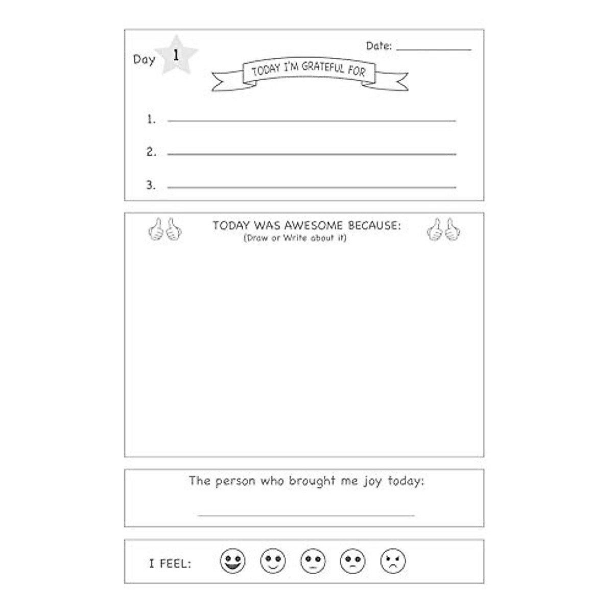 Gratitude Journal for Kids: A 90 Day gratitude journal with daily writing prompts to help kids practice gratitude and mindfulness in under 3 to 5 minutes a day