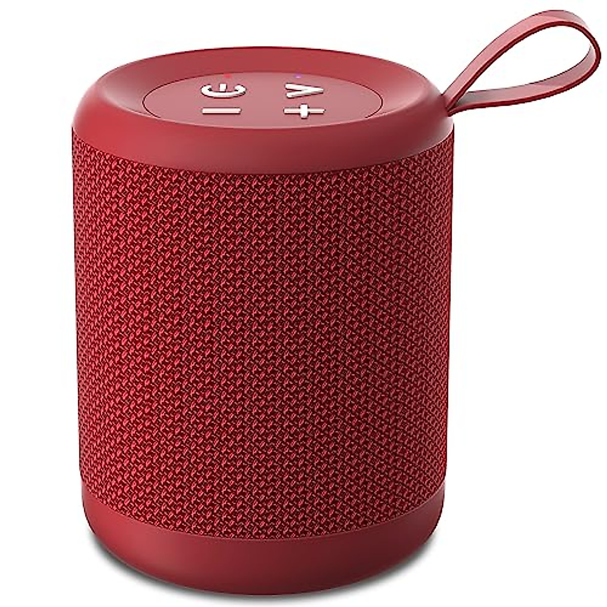 MEGATEK Portable Bluetooth Speaker, Loud HD Sound and Well-Defined Bass, IPX5 Waterproof, up to 10 Hours of Play, Aux Input, Wireless Speaker with Clip for Home, Outdoor and Travel (Red)