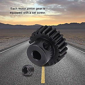 Dilwe 6Pcs RC Motor Gears, 17T-22T Motor Pinion Gears Parts Set Kit for 1/10 RC Car MotorModel Aviation Accessories