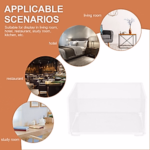 HEMOTON Tea Bag Bin Storage Organizer for Kitchen Tea Bag Organizer Desktop Acrylic Box Storage Transparent Coffee Bag Holder Sundries Box Sugar Packet Holder for Countertops Pantries, S