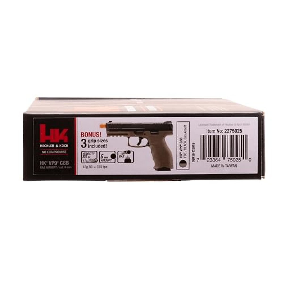 HK Heckler & Koch VP9 GBB Blowback 6mm BB Pistol Airsoft Gun, FDE