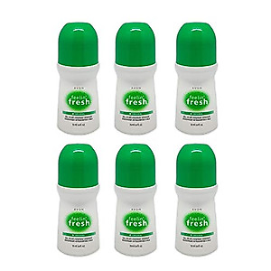 Avon Feelin' Fresh Anti-perspirant Roll-on Deodorant. Original. Fresh Citrus Floral Scent for Women. 2.6 Oz. Pack of 6