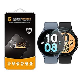 Supershieldz (3 Pack) Designed for Samsung Galaxy Watch 5 (44mm) / Galaxy Watch 4 (44mm) Tempered Glass Screen Protector, Anti Scratch, Bubble Free