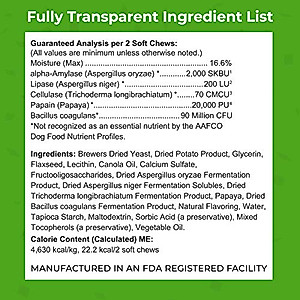 PawMedica Dog Probiotics and Digestive Enzymes, Probiotics for Dogs Made in USA, Pet Probiotic Chews for Dogs, Prebiotics & Probiotic Dog Digestive Support, Probiotic Treats - 60 Dog Probiotic Chews