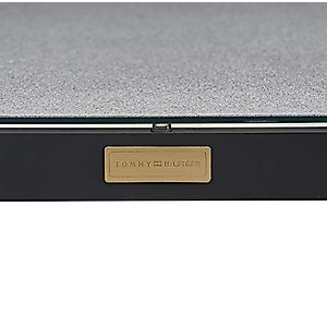 Tommy Hilfiger Hampton Modern White Mesh Outdoor Patio Furniture Collection Gunmetal Frame, Coffee Table, Gray