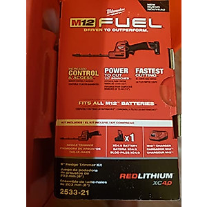 Milwaukee 8 Hedge Trimmer kit CHROME 2533-21 12v hedge trimmer