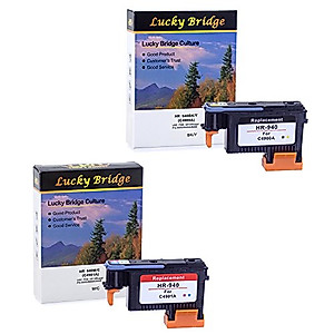 LKB 2PK HP940 Printhead C4900A C4901A Remanufactured Printhead and 1 Set 940 940XL Ink Cartridge for HP Officejet 8000 8500A (Printhead and Cartridge) -USA
