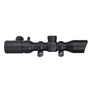Monstrum 2-7x32 Rifle Scope with Rangefinder Reticle and Medium Profile Scope Rings | Black