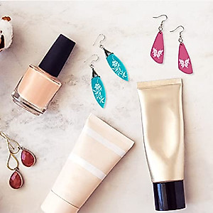 CREATCABIN Silk Screen Stencils for Polymer Clay Reusable Silkscreen Print Kit Self-Adhesive Printing DIY Art for Earring Jewelry Making Wood Fabric Wall T-Shirt Paper 5.9 x 3.9 Inch(Butterfly Flower)