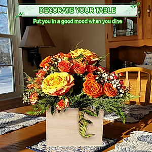 Suzile 12 Sets Square Rustic Wooden Box with Foam Blocks 4" x 4" x 2.3" Unfinished Wooden Box Small Wooden Box Organizer Container for Floral Arrangement, Home Decor, Centerpiece, Party, Craft