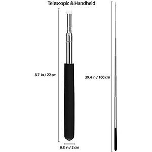 3 Pieces Telescopic Teachers Pointer, Hand Pointer Extendable Telescopic Retractable Pointer Whiteboard Pointer and Lanyards for Teachers Coach Presenter, Extends to 39 Inches