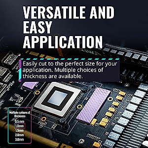 Cooler Master Thermal Pad 1.0 mm High Performance Thermal Pad, Conductivity W/m.k= 13.3m, Nano Elements Rapid Cooling, Double-Sided Adhesive for Electronics and Devices (TPX-NOPP-9010-R1)