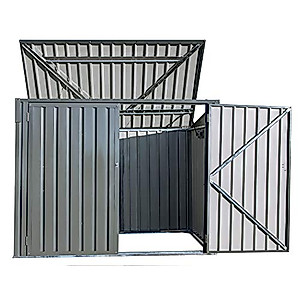ARROW 6' x 3' Storboss Horizontal Outdoor Padlockable Steel Storage Shed, Charcoal