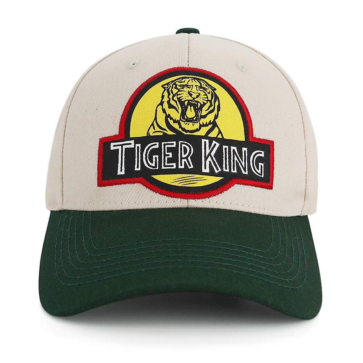 PopCrew Tiger King Hat - Exotic Zoo Animal Park Ranger Safari Baseball Cap - Funny Joke Gag Gift Cap for Men Women (One Size)