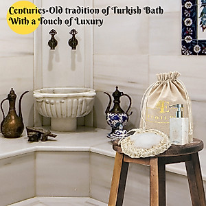 Natural Handwoven - Sisal Loofah - Body Scrubber Made from Premium Agave Fibers - Arabic - Turkish Style Shower loofah - Loofah Sponge with bar Soap Pouch - Loofah Exfoliating Body Scrubber (2-Pack)