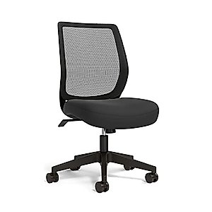 Union & Scale Un59378 Essentials Mesh Back Fabric Task Chair, Black